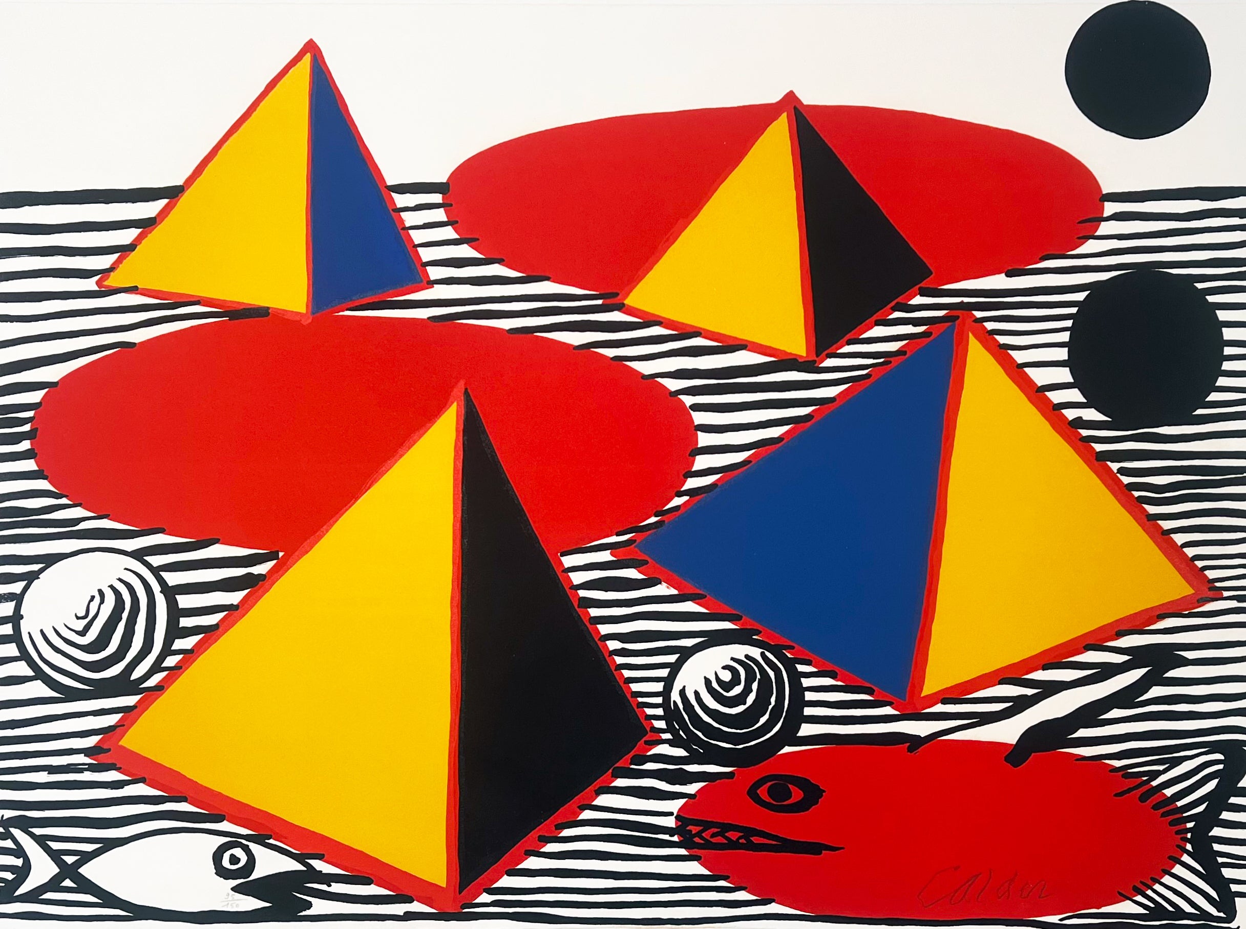Alexander Calder Pyramids and Fish 1976 – Georgetown Frame Shoppe