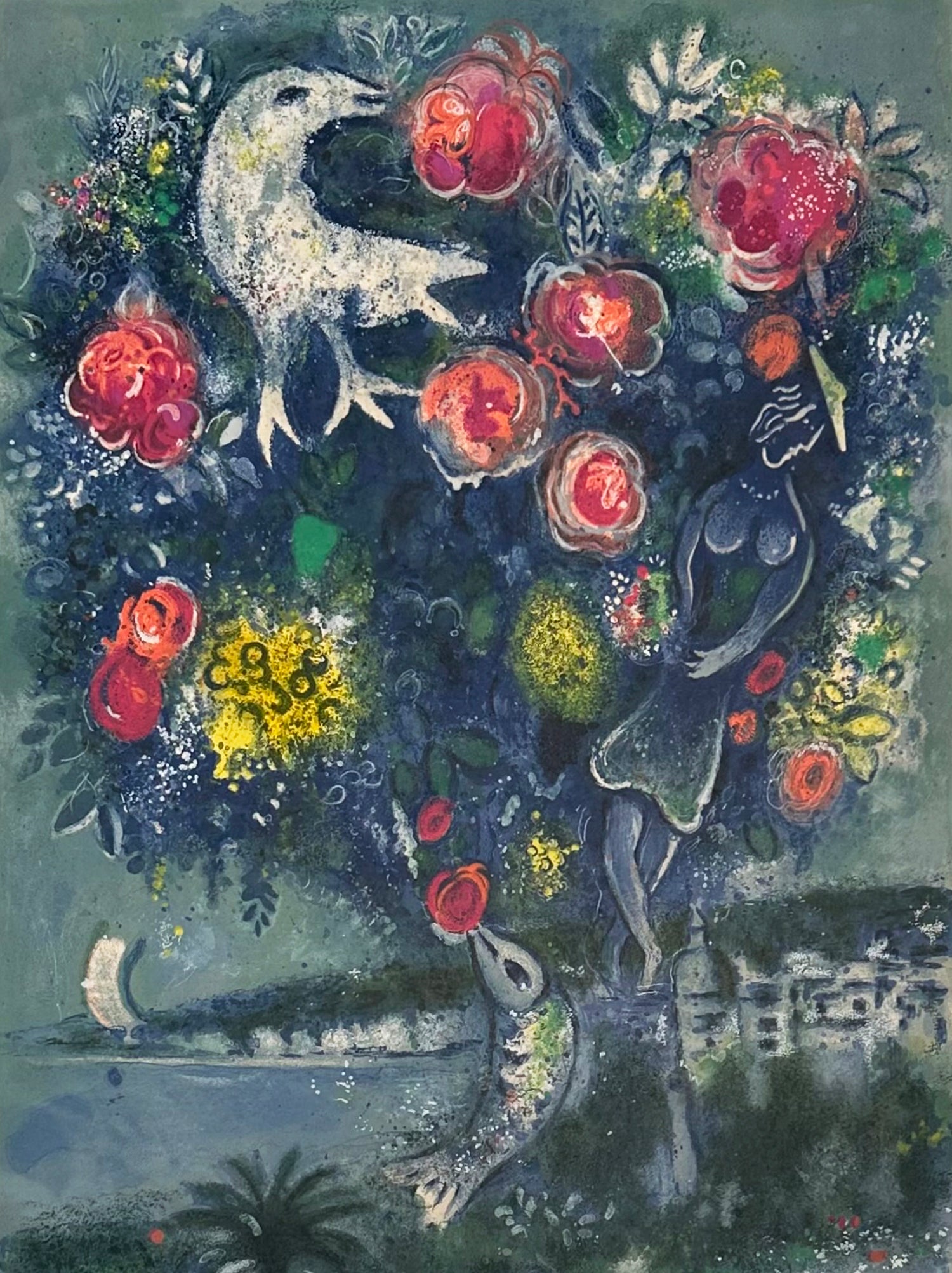 Charles Sorlier after Marc Chagall Bay of Angels with a Bouquet of ...