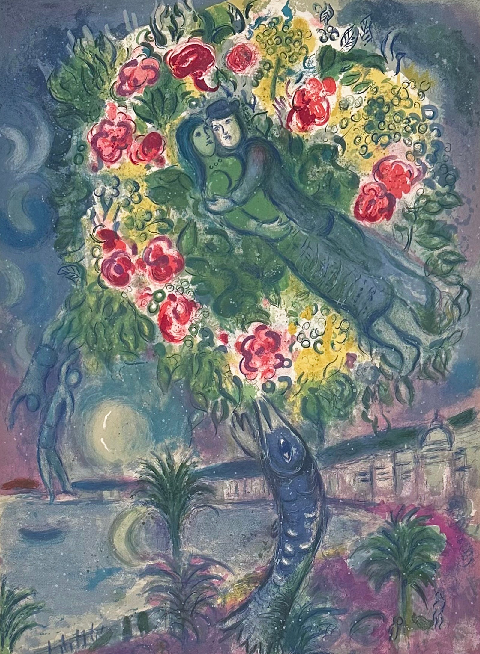 Charles Sorlier after Marc Chagall Couple and Fish (Unsigned Proof) (C ...