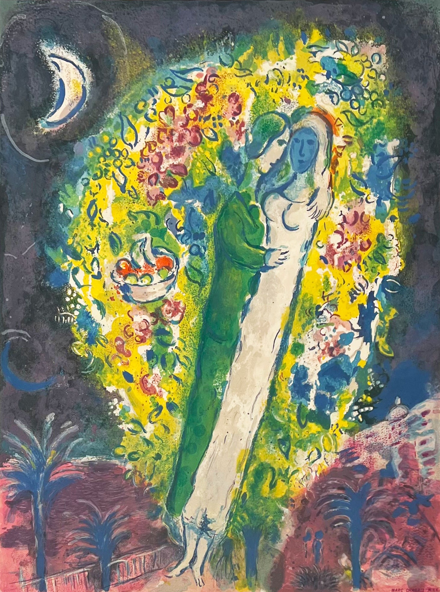 Charles Sorlier after Marc Chagall Couple in the Mimosas (CS 32) 1967 ...