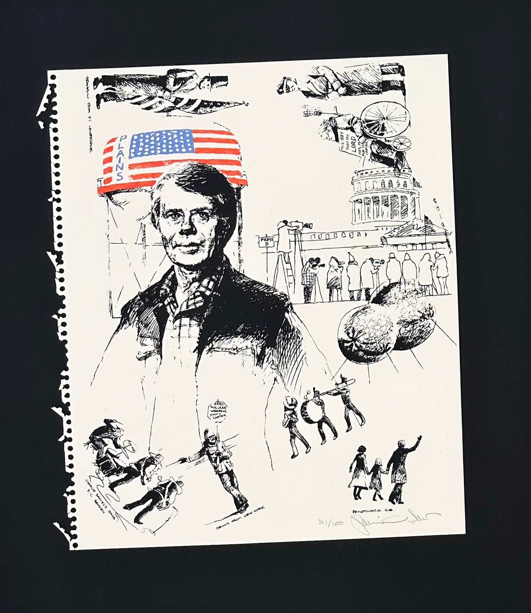 Jamie Wyeth Untitled from Inaugural Impressions 1977 – Georgetown Frame ...