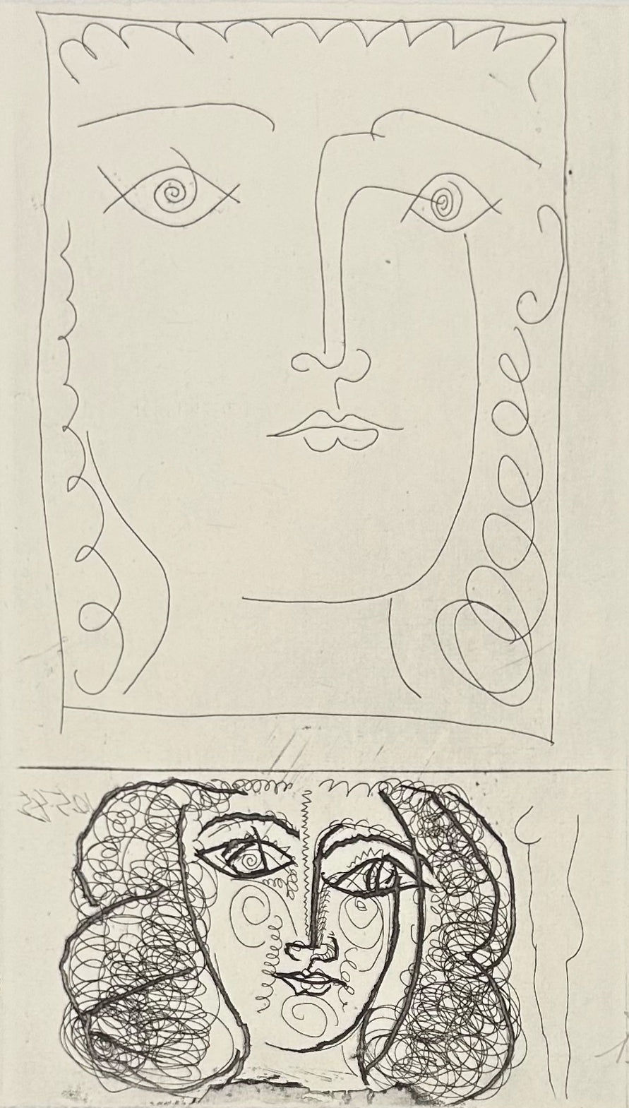 Pablo Picasso Two Heads of a Woman, Face On from A Pablo Picasso ...