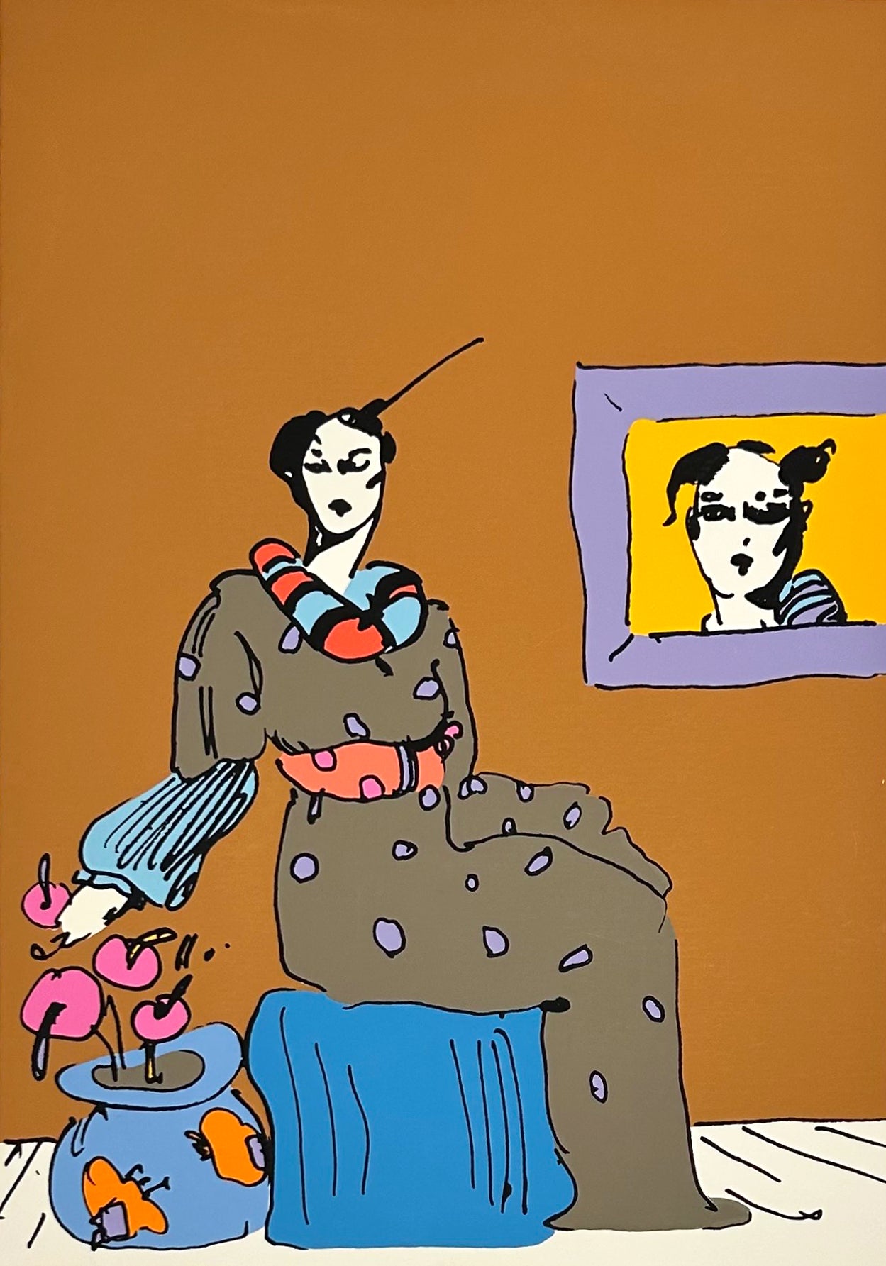 Peter Max Lady with Portrait 1971 – Georgetown Frame Shoppe