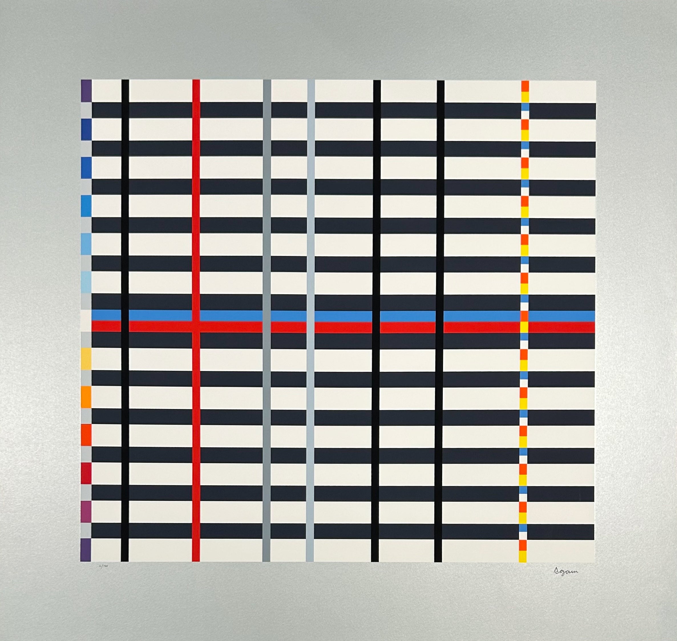 Yaacov Agam Hommage to Mondrian (Silver) 1976 – Georgetown Frame Shoppe