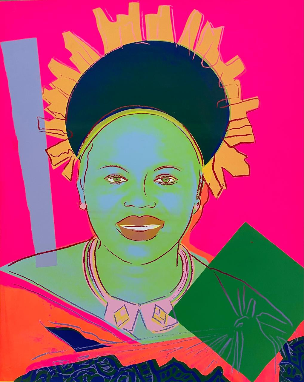 Andy Warhol Queen Ntombi Twala of Swaziland (Unique) 1985 – Georgetown ...