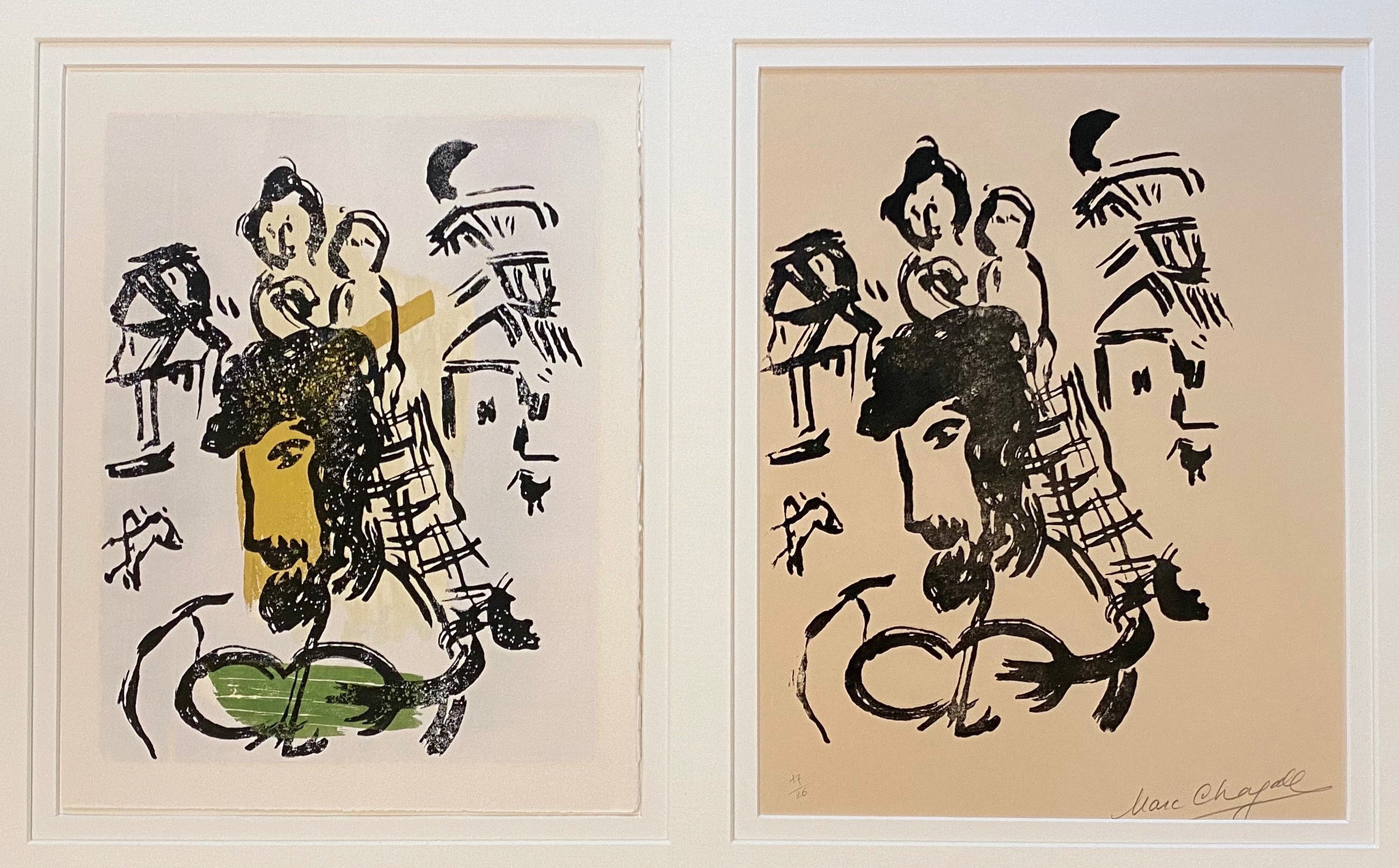 Marc Chagall Poemes (Cramer 74 (left), Cramer 75 (right)) 1968 ...