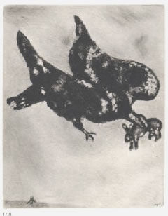 Marc Chagall The Eagle and the Snail, from Les Fables de la Fontaine ...