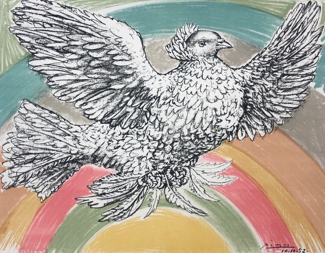 Pablo Picasso Colombe Volant (a l'Arc-en-Ciel) (Bloch 712) 1952 ...